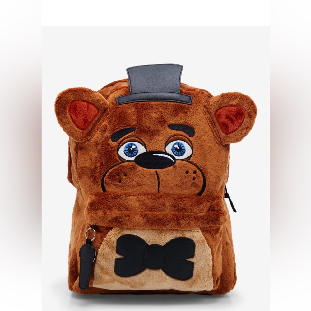 Five nights at Freddy’s figural fuzzy Freddy backpack… - Gem